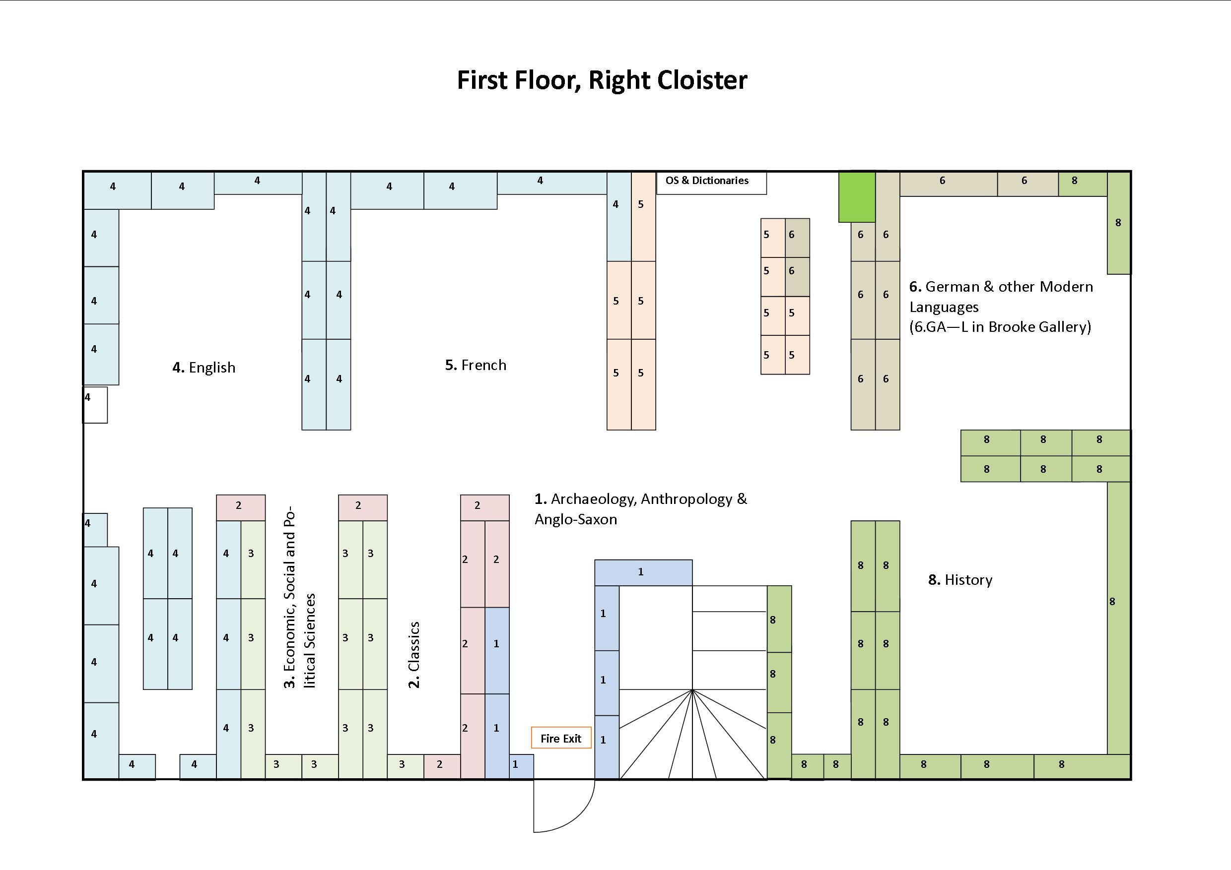 new map 2017 first floor right – Magdalene College Libraries