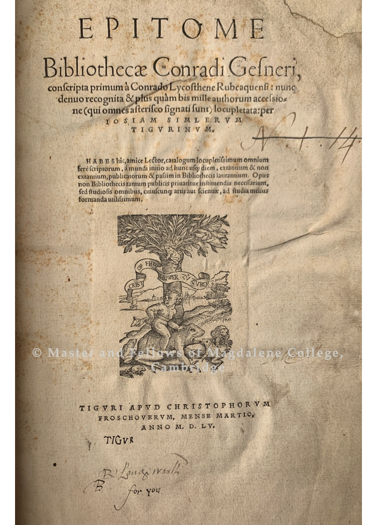 Book Owners Online – Magdalene College Libraries