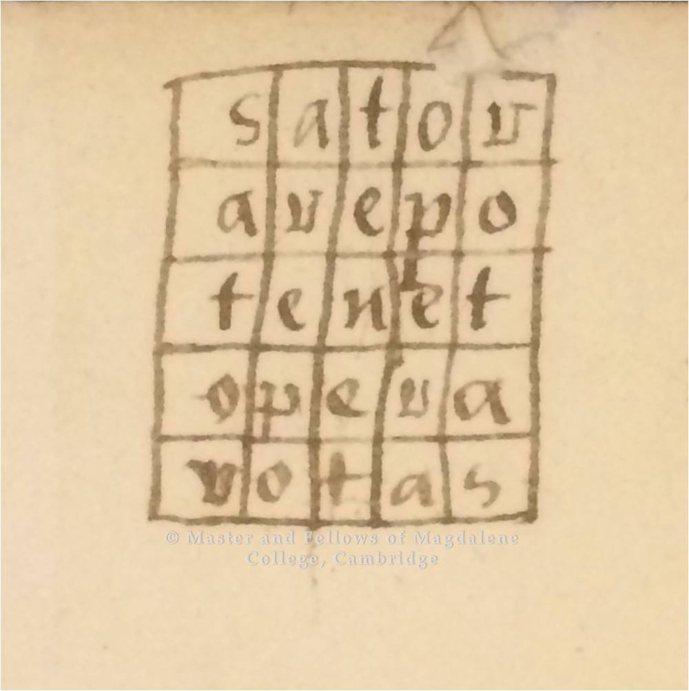 Sator Squares – Magdalene College Libraries
